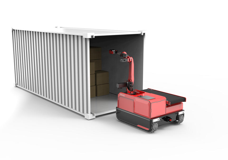 New Design Best-Selling Autonomous Delivery AMR Robot AGV with Robot Arm