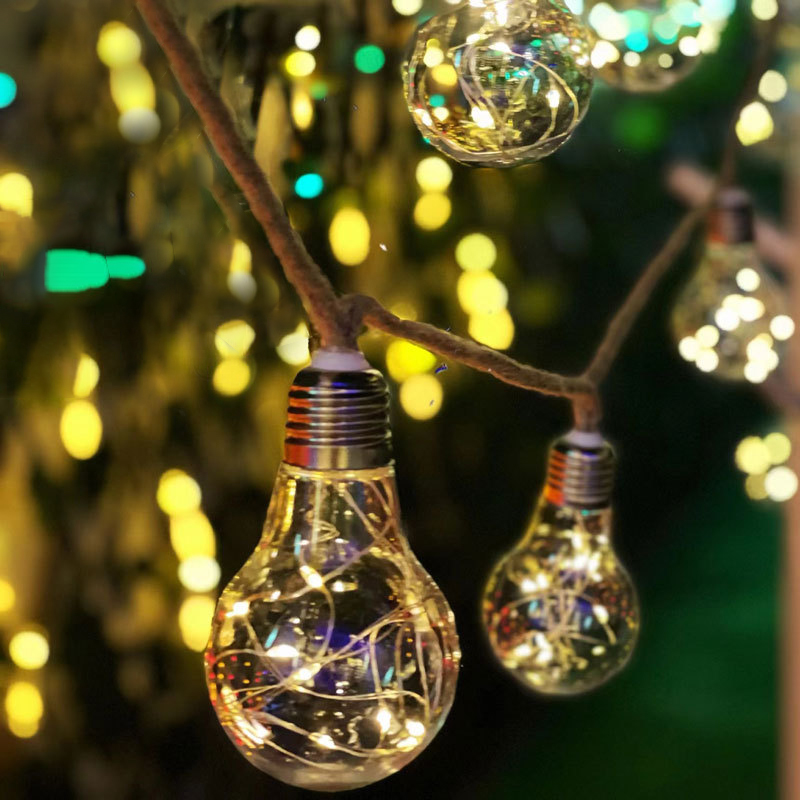 NY011013 A60 Bulb hemp rope LED String Lights-Taizhou Deco-Maker Arts ...