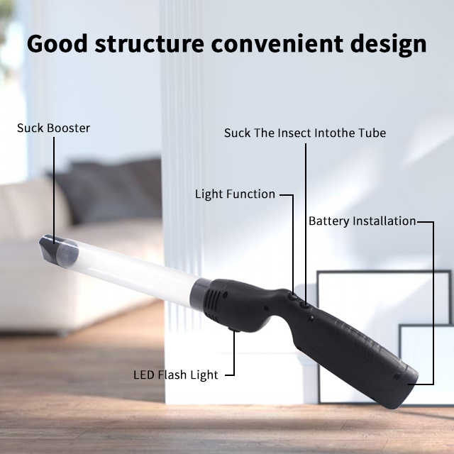 Portable Bug Remover LED Insect Spider Catcher Battery Bug Vacuum ...