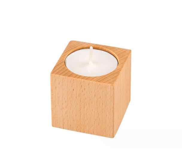 Nordic Wooden Beech Candle Holder, Romantic Wax Holder, Dining Table ...
