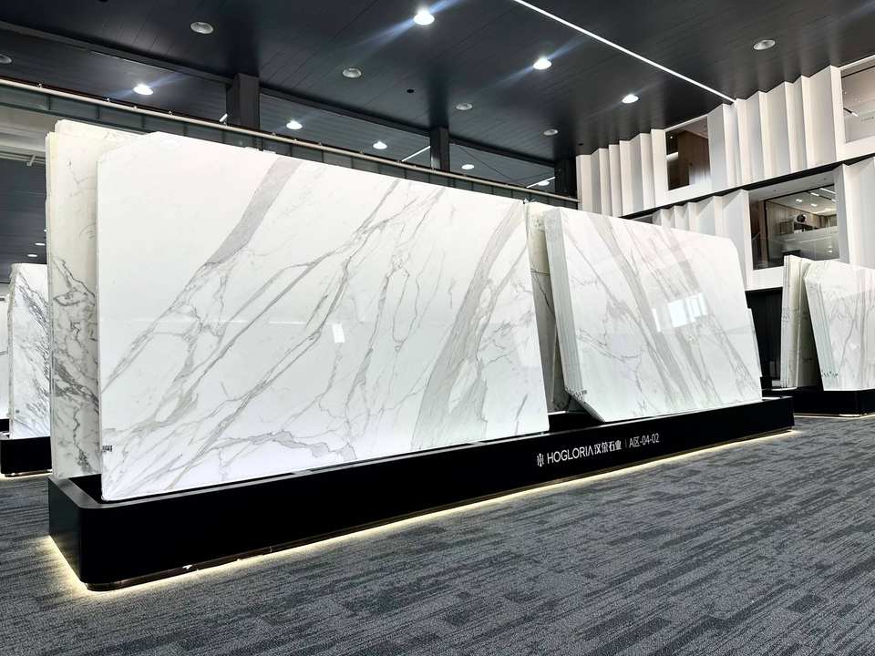 Calacatta White Marble Big Slab Waterproof Modern Polished Dining Entry ...