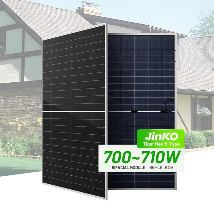 JINKO แผงพลังงานแสงอาทิตย์715W 66HL5-BDV N Type Topcon bifacial โมดูล700W 705W 710W 715W 720W ...