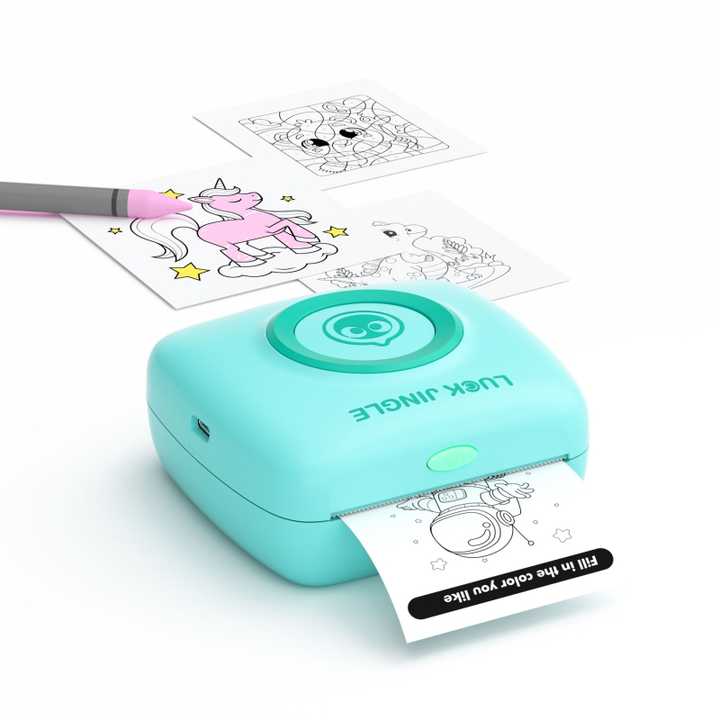 LUCK JINGLE OEM Handheld Printer for Sticker Label Thermal Paper School ...