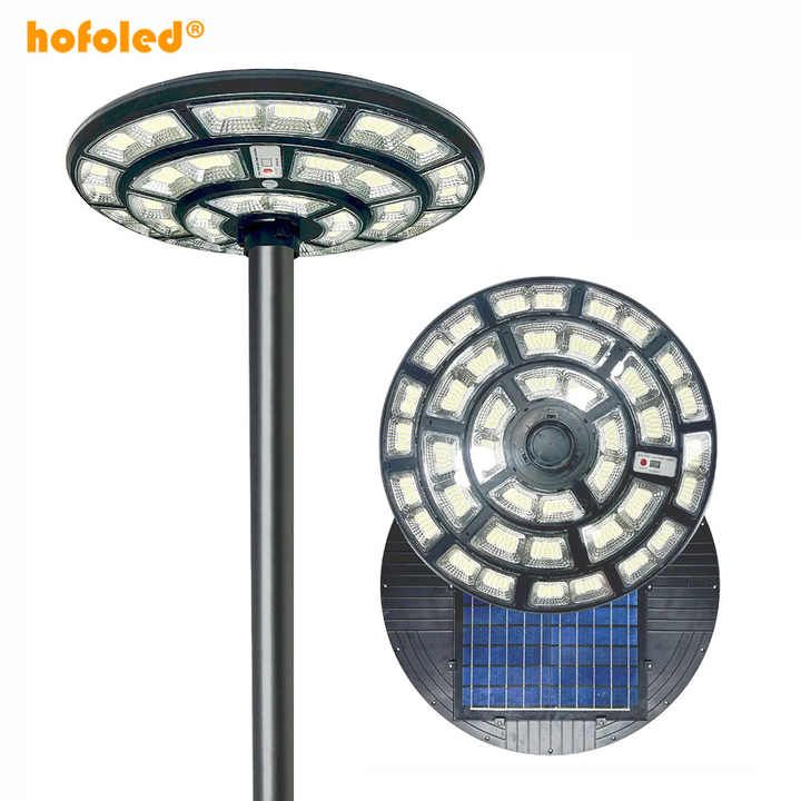 Hofoled Solar Panel Round Flagpole Lamp 1500W 2000W Outdoor LED UFO Solar Street Garden Light ...