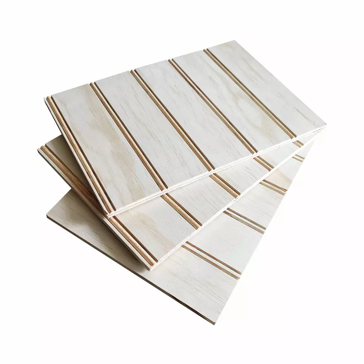 Customized V Shape PVC Cladding Grooved Plywood Wall Board Plywood ...