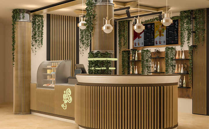 Wooden Cafe Booth - Stylish & Functional Commercial Furniture