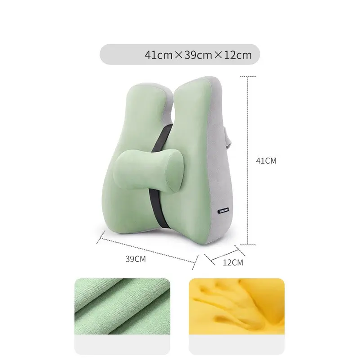 Customizable Lumbar Cushion - Memory Foam Gaming Chair Support