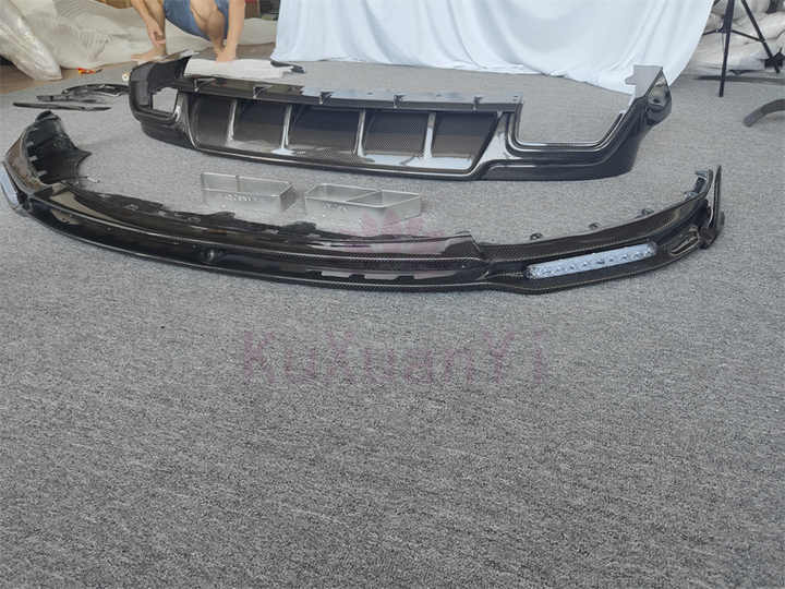 M Style Carbon Front Bumper Lip Rear Wing Spoiler Body Kits Rear ...