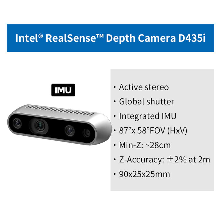 Intel RealSense D435i 3D Camera for 3D Modeling & Face Recognition OEM