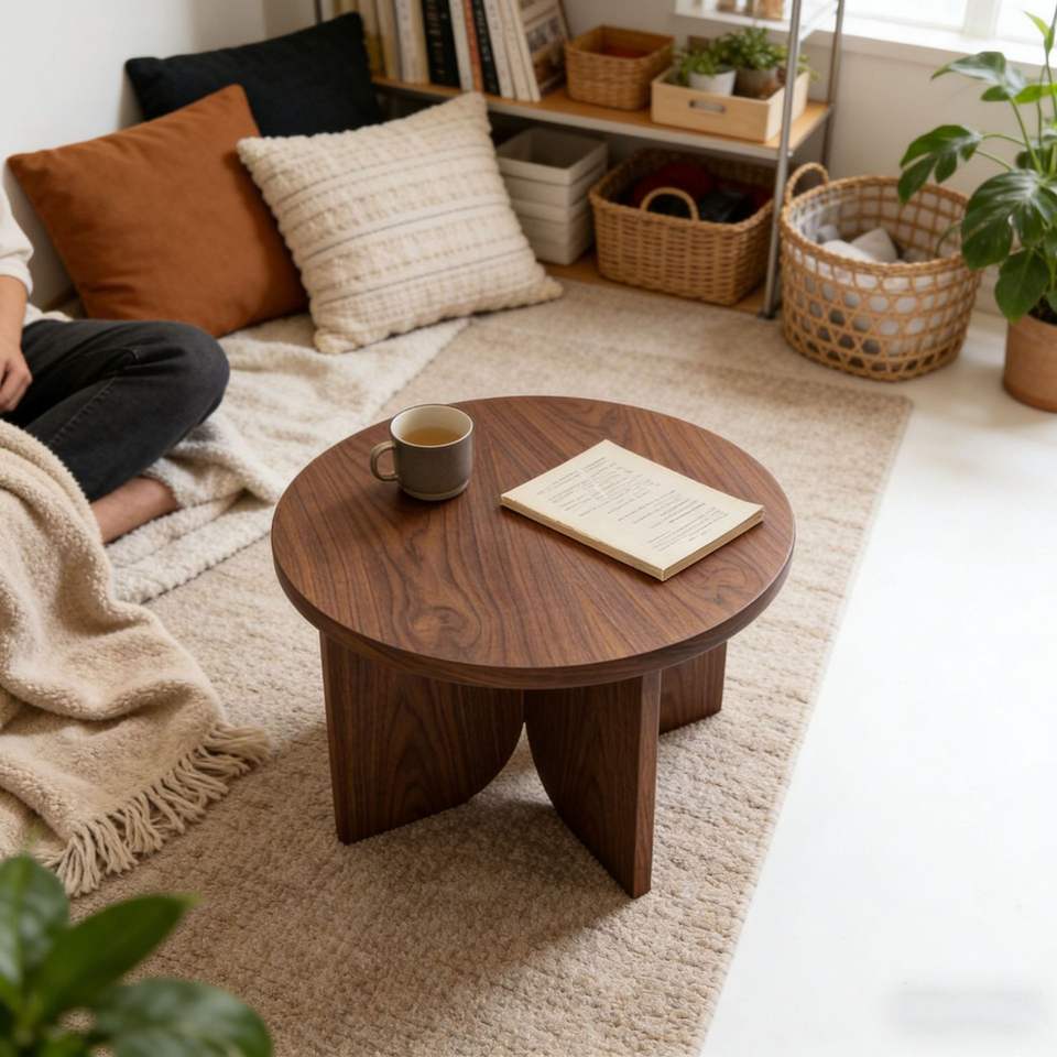 NO.1 Minimalist Modern Wood Coffee Table Low Table CJ11123 Designer New ...