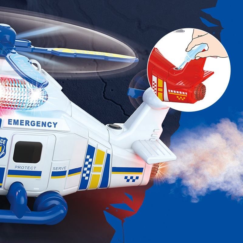 Electric Universal Rotating Police Aircraft Light and Music Helicopter ...