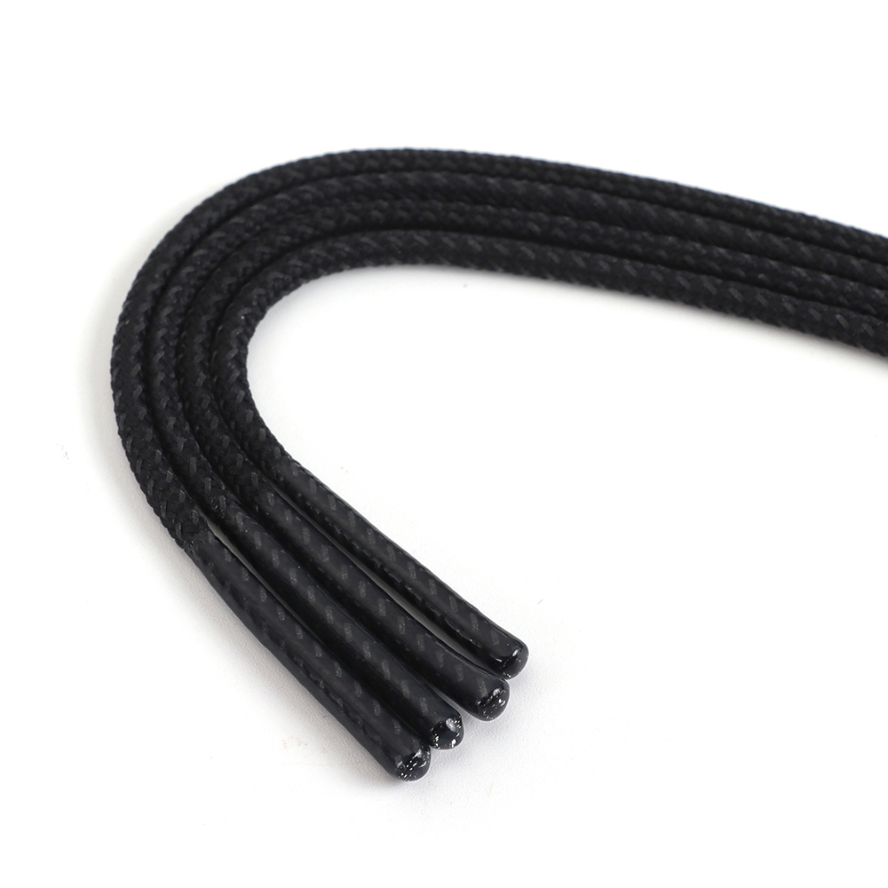 Garment Silicone Dipping Tip Jacquard Custom Round Polyester Drawstring ...