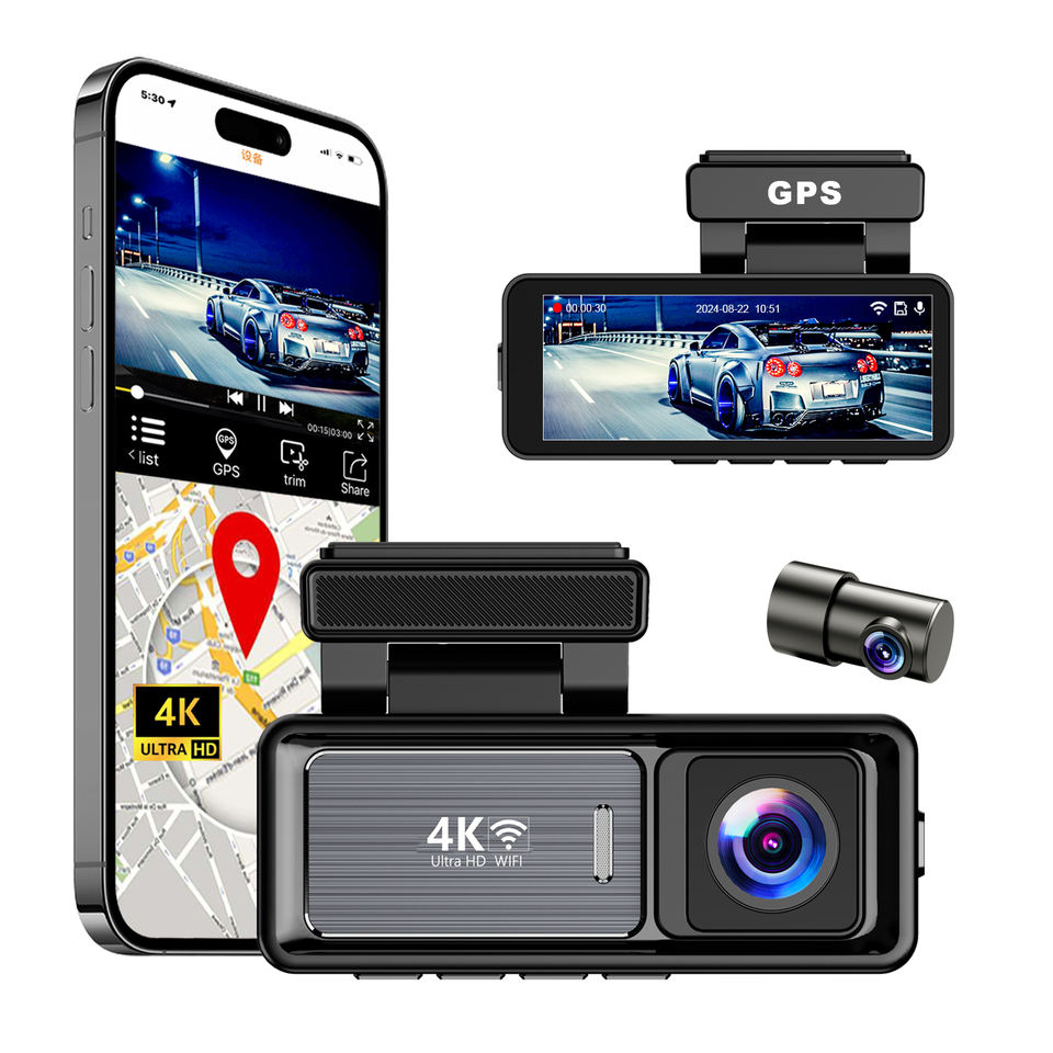 Hot Sales Car Black Box - Dual Lens 4K Dash Cam with GPS