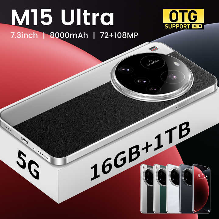 M15 Ultra 5G Smartphone Deca Core 108MP HD 8000mAh Android 14 Update ...