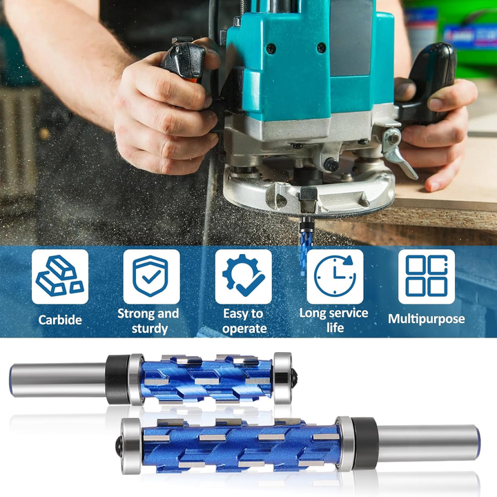 1/2" Shank 2-Bearing Flush Trim Router Bit, Spiral Trimming & Hardwood ...