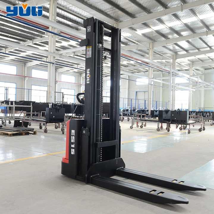 Full Electric Lifting Electric Stackers Pallet Stacker Walking Type Electric Stacking Truck ...