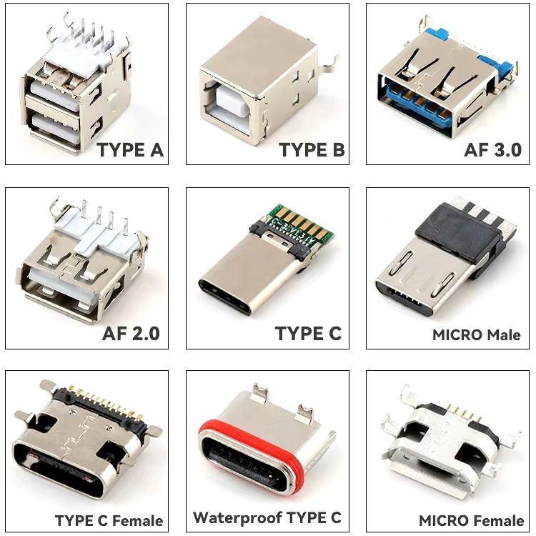 BSSY)Type-C 24pin Connector Vertical Smt Female P Usb Type C Connectors ...