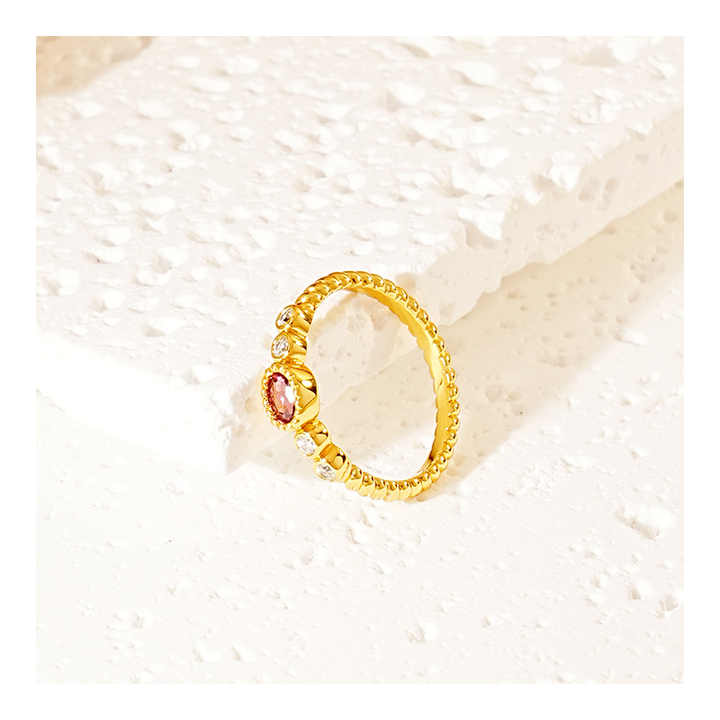 Customizable 1 PCS 925 Silver Natural Color Treasure Ring Thick Gold ...