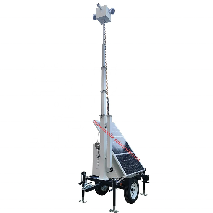 Outdoor Construction Site Security - Mobile Camera CCTV Trailer
