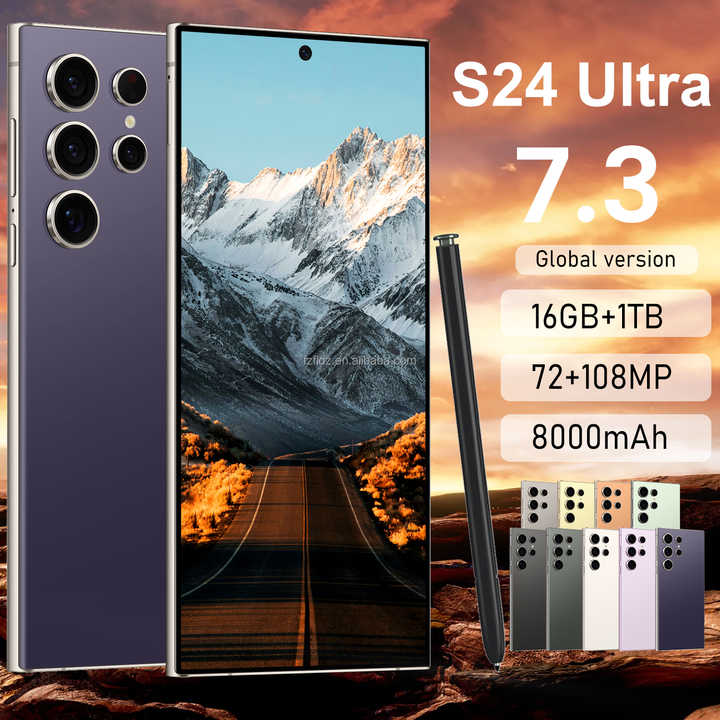 New Original 16GB+1TB 5G Dual SIM S24 Ultra Smartphone 72+108MP Mobile Phone with HD Screen ...