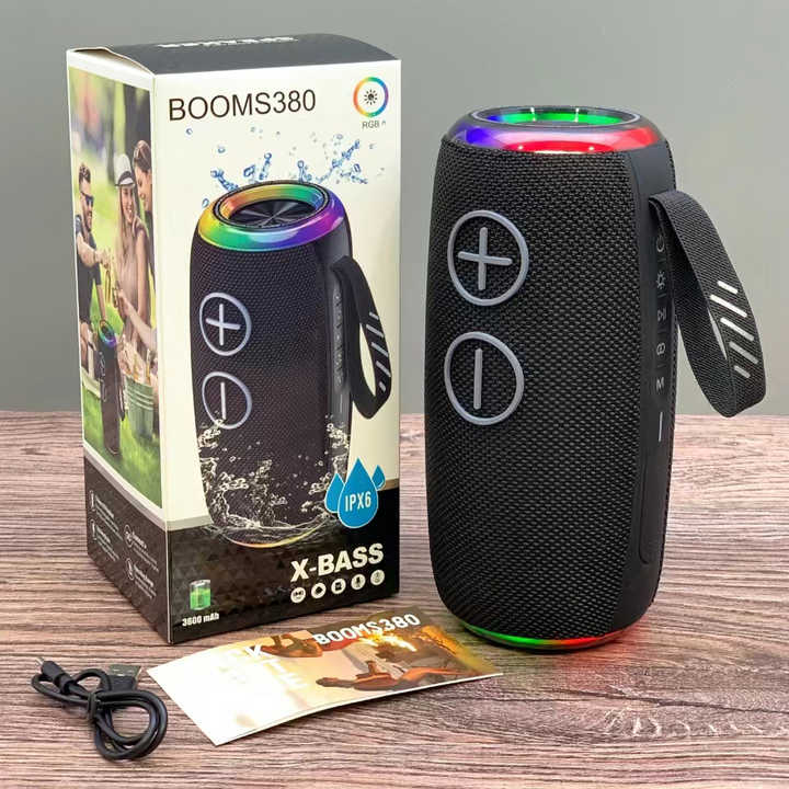 BOOMS380 Outdoor Portable Bluetooth Hifi Stereo Bass Boombox