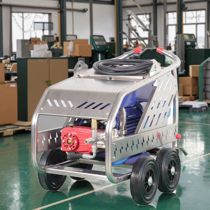 ESC2250 High Pressure 500bar Washer New 220v Plunger Pump for Cold Water Cleaning in Shipyard ...