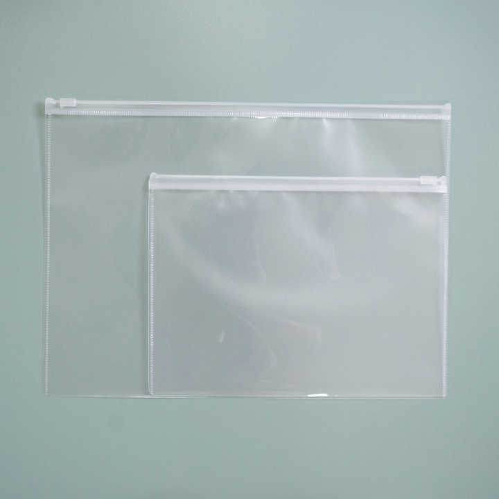 Custom PP Plastic A4 Size Transparent Document Zipper File Bag ...