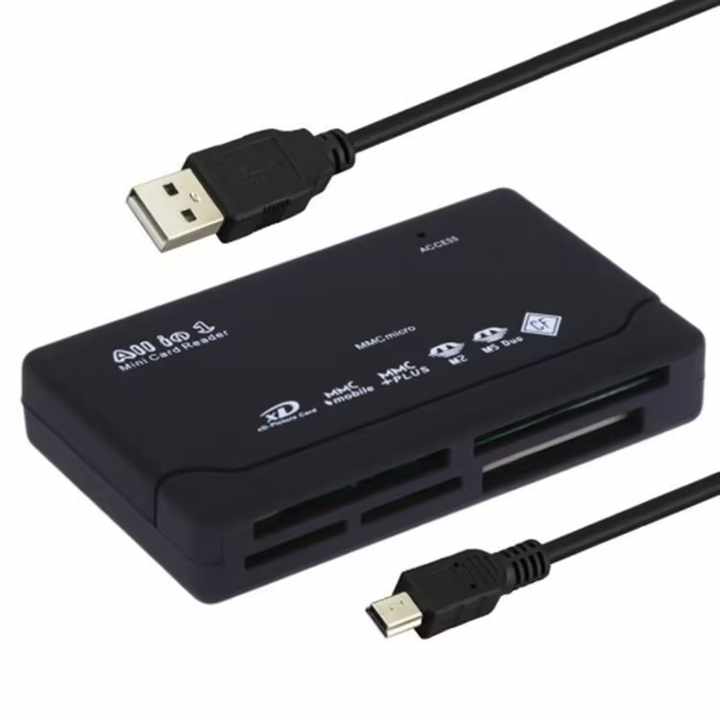 All in One External USB 2.0 Card Reader Adapter Supports SD TF CF Mini ...