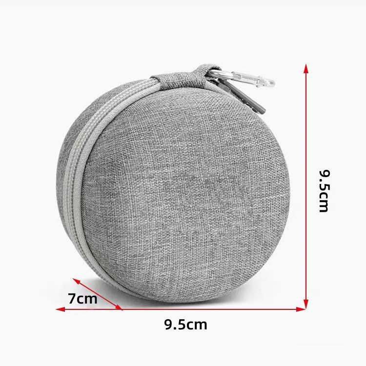 Hard Shell EVA Earphone Case Portable Round Headphone Charger Storage ...