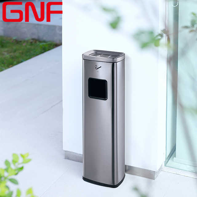 GNF Outdoor Stainless Steel Ashtray Trash Bin - Eco-friendly