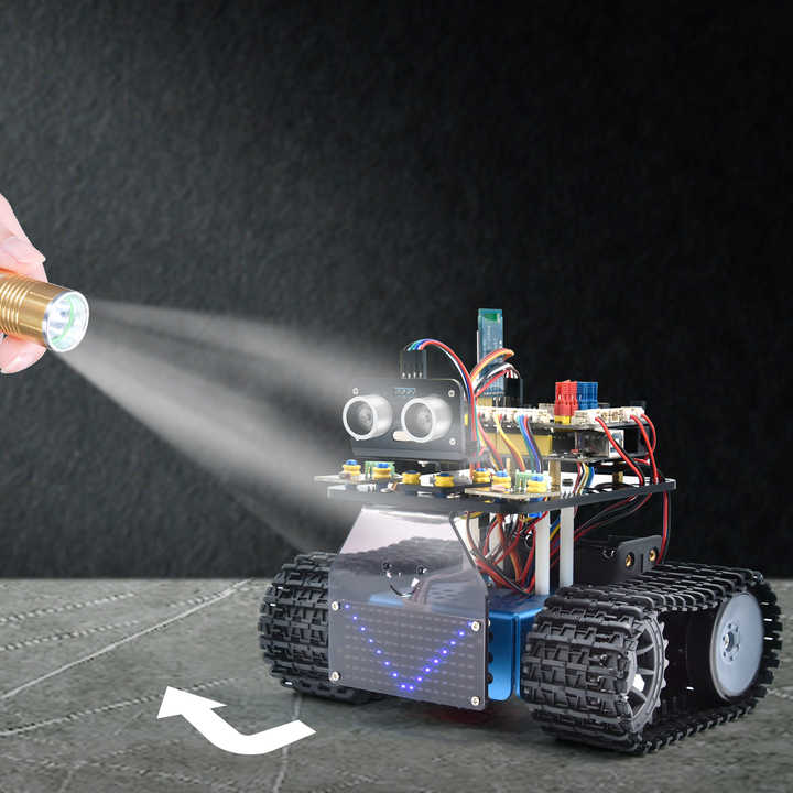 Keyestudio Mini Tank Robot V3.0 - STEM Robot Kit for Arduino