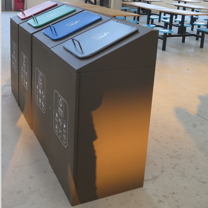 Outdoor 4 Compartment Garbage Bins - Durable & Eco-friendly