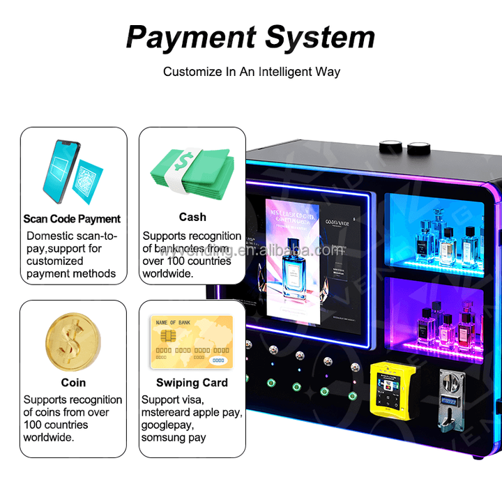 XYZ Unmanned Self-service Table Wall Mounted Perfume Vending Machine ...