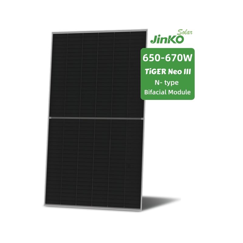 For Tiger Neo N-Type Half Cell Bifacial Module 2382x1134mm Double Glass ...