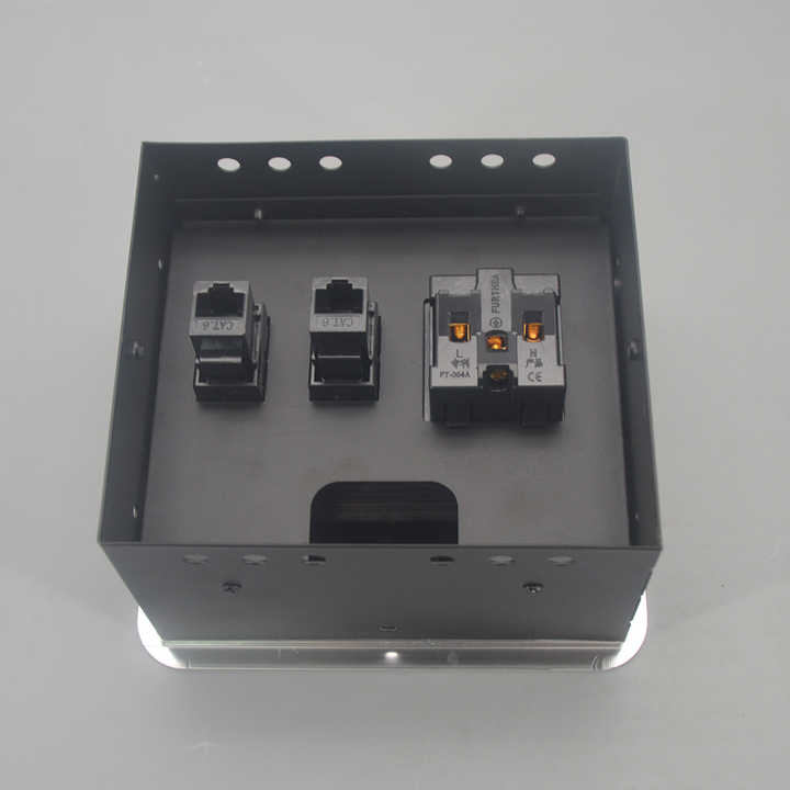 Universal Plug Clamshell Brush Desk Power Socket Cable Grommet Box