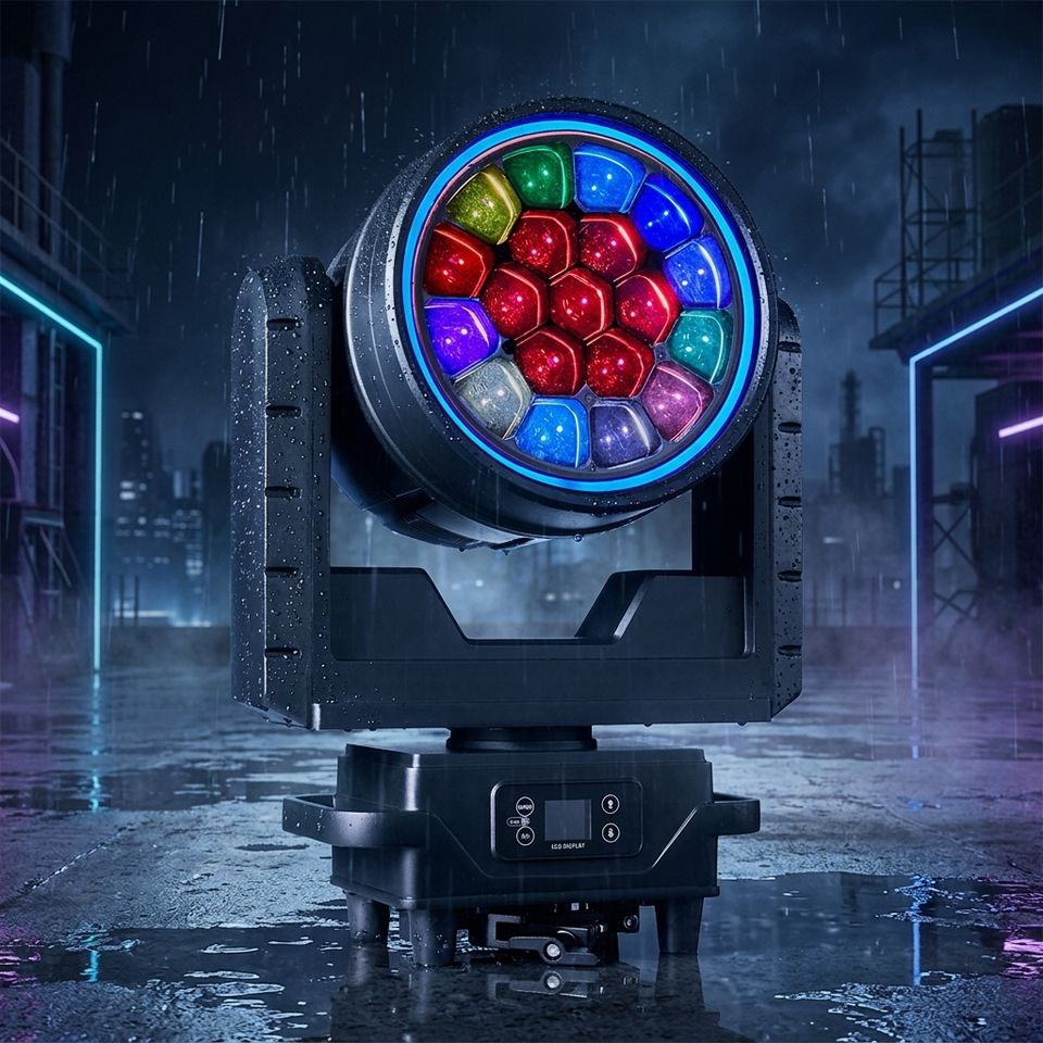 40W LED RGBW DMX512 Stage Lights 19pcs Focus Shaking Moving Rotating ...