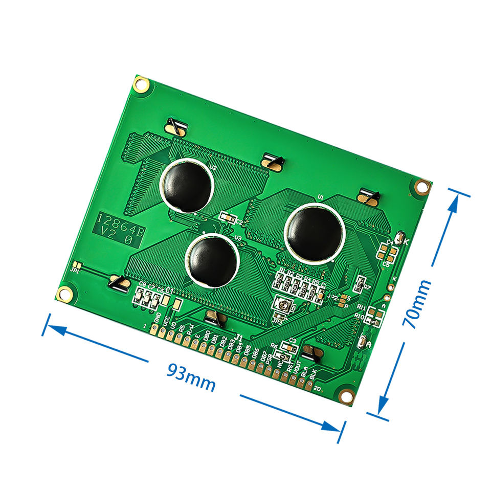 Yellow Green Screen 128X64 5V 12864 LCD display module LCD12864 ...