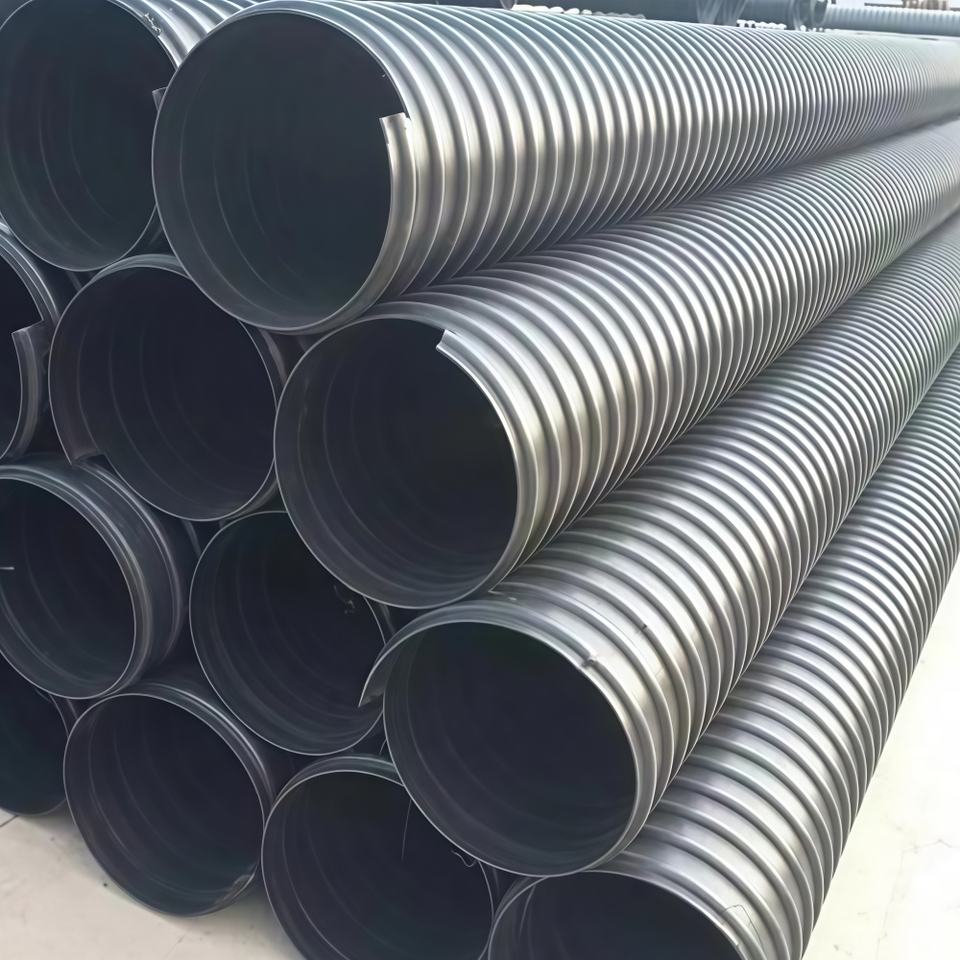 HDPE Double-Wall Corrugated Pipes Flexible Durable Anti-UV Non-Toxic ...