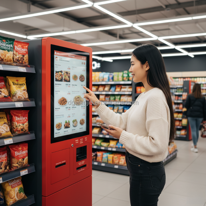 WENJIE All in One Pos Kiosk Android Windows Linux Pos System Wall ...