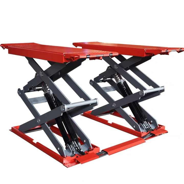 3.5T Ultra-Thin 4 Cylinders Hydraulic Scissor Lift - CE Certified