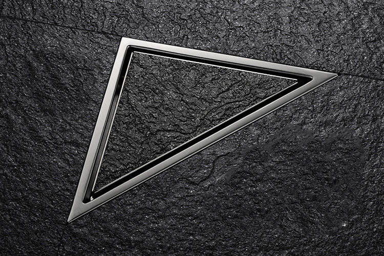 Modern Design Triangular Floor Corner Drain Polished SS304 Stainless ...