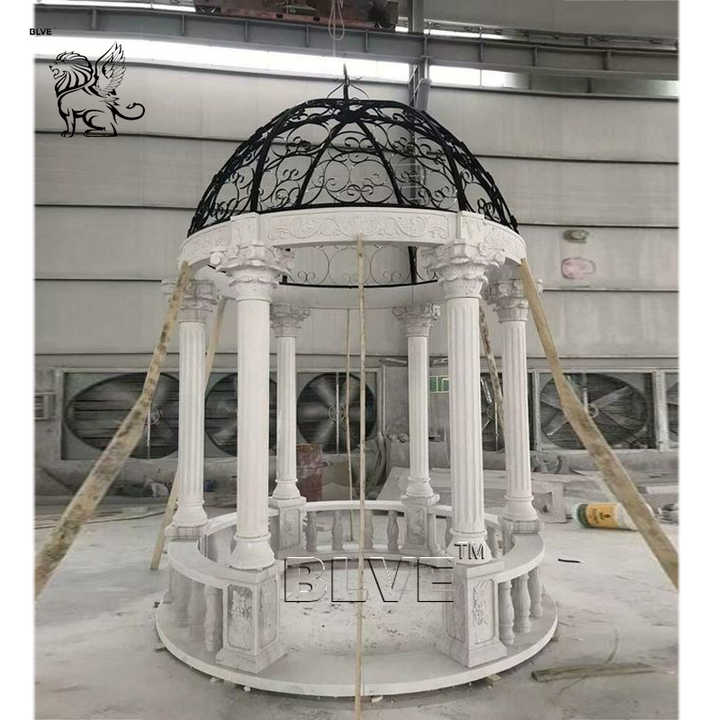 BLVE Marble Gazebo - Luxury Outdoor Roman Pillar Pavilion