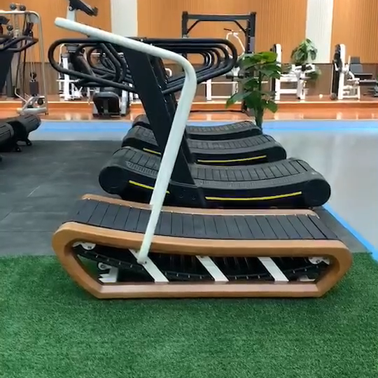 LAND Home-Use Walking Machine - Wooden Curved Treadmill