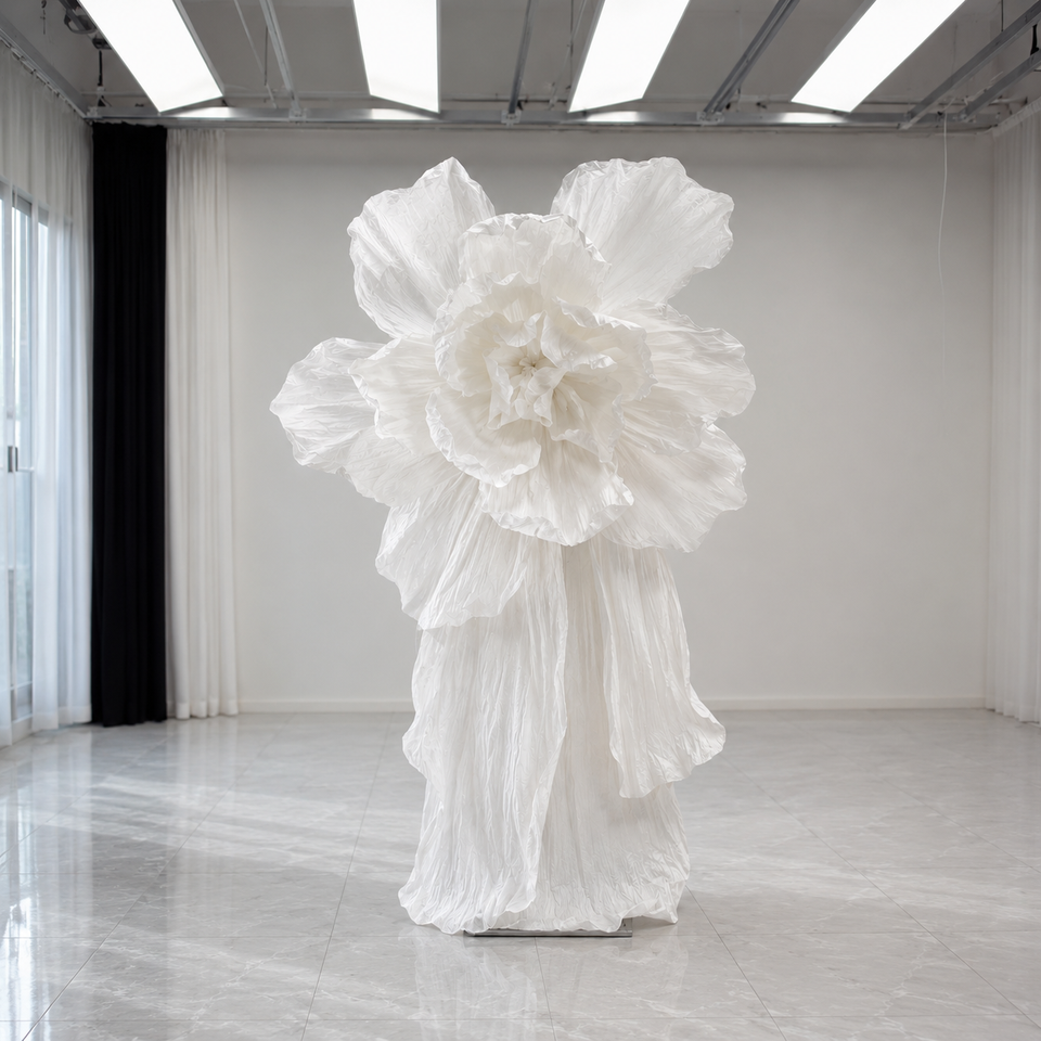 Giant Paper Flowers Freestanding Sculpture Set Wedding Stage Backdrop ...