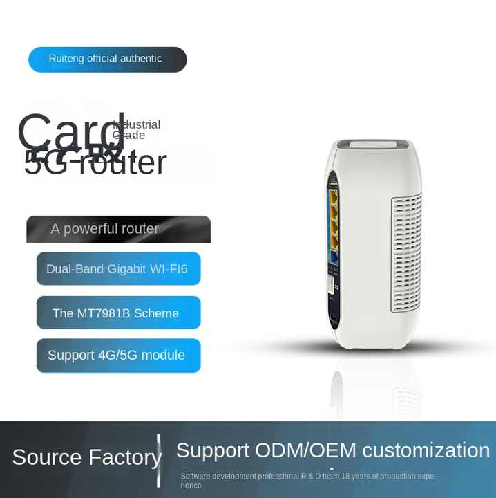 Openwrt 5G WiFi6 Router with Sim Card Slot Dual Band Mobile Signal Esim ...