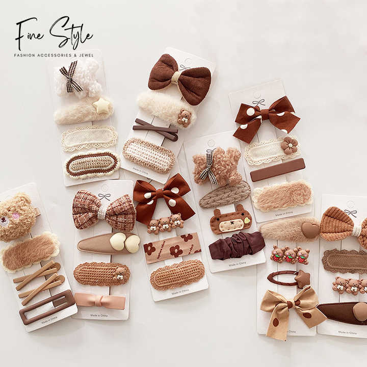Fabric Design Hair Accessories Clamp Clasp Hair Pin Claw Clips Sets for ...