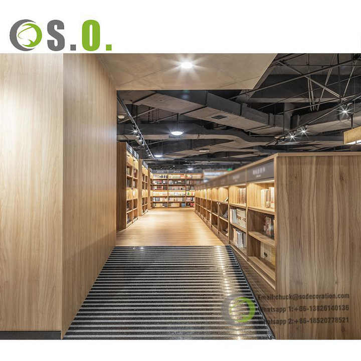 Professional Design Metal School Library Book Racks Wooden Display ...
