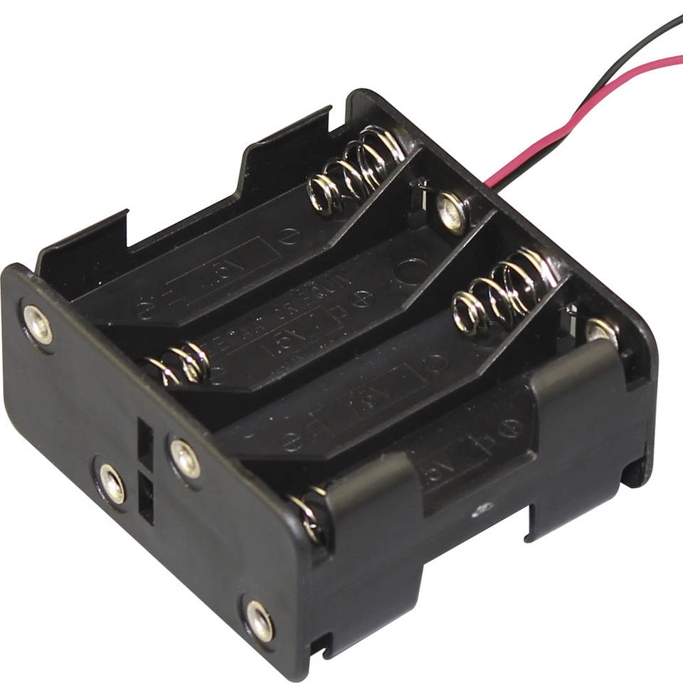 ABS Housing 12v 8AA Battery Holder with Lead Wires 8xAA Battery Pack ...