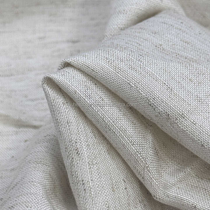 Breathable 55% Linen 45% Synthetic Cotton Blend Fabric,linen with Ivory ...