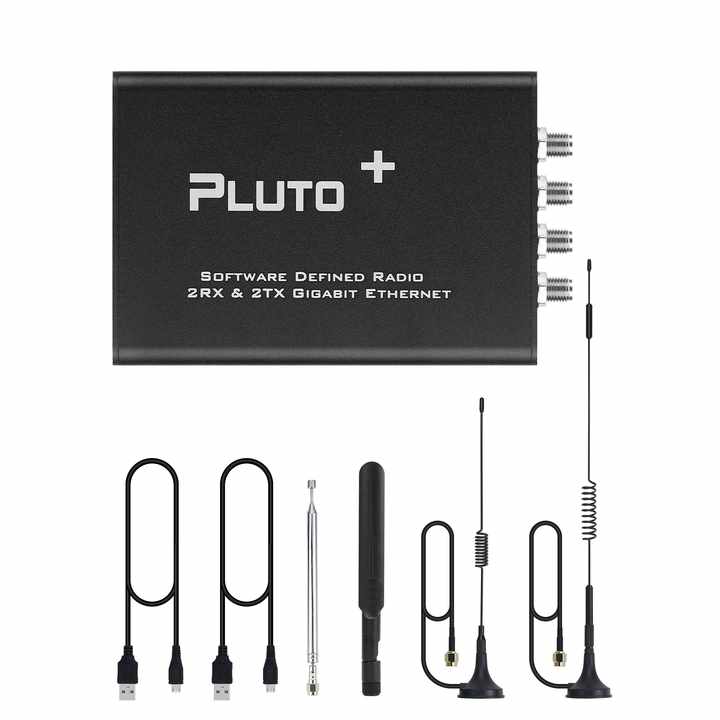 PLUTO+ SDR Radio - 70mhz-6ghz Transceiver with 4 Antennas